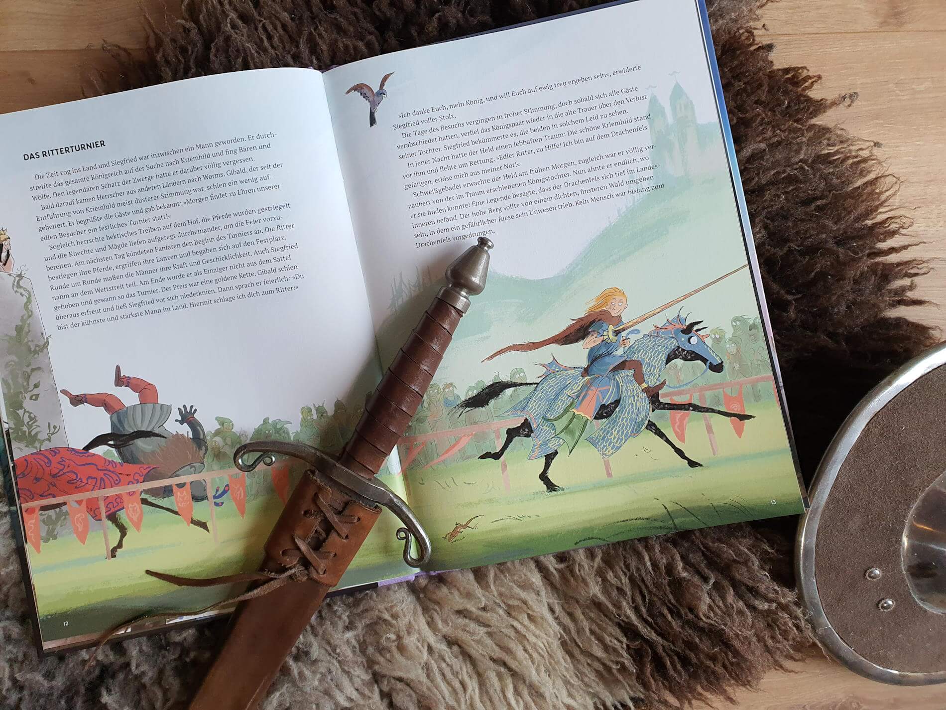 Nibelungen-Sage als Bilderbuch: Siegfried, der Drachentöter